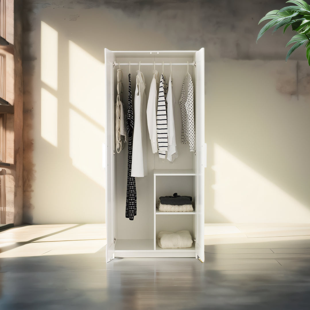 IKEA BRIMNES Wardrobe with 2 doors white 78x190 cm